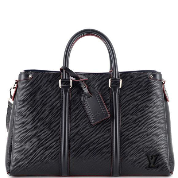 Louis Vuitton | Bags | Louis Vuitton Soufflot Tote Epi Leather Mm Blue ...